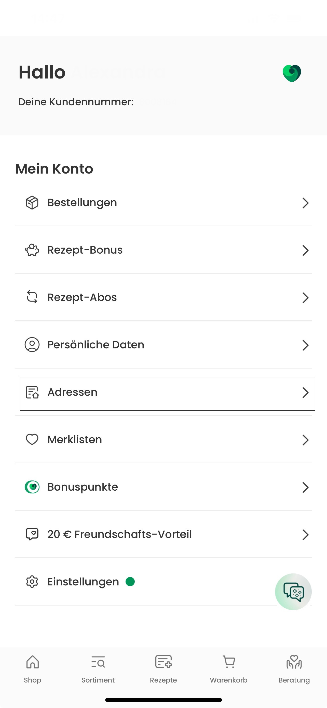 Wie verwalte ich meine Lieferadresse in der DocMorris App? – DocMorris